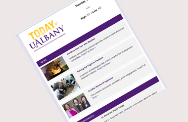 Today at UAlbany Moves to Summer Schedule - University at Albany-SUNY