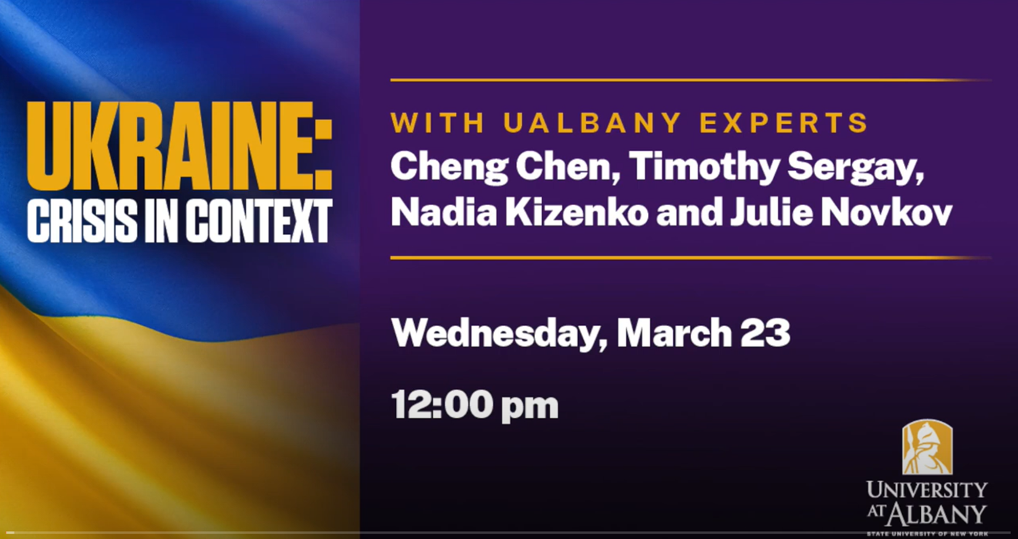 Ukraine: Crisis in Context Webinar | University at Albany