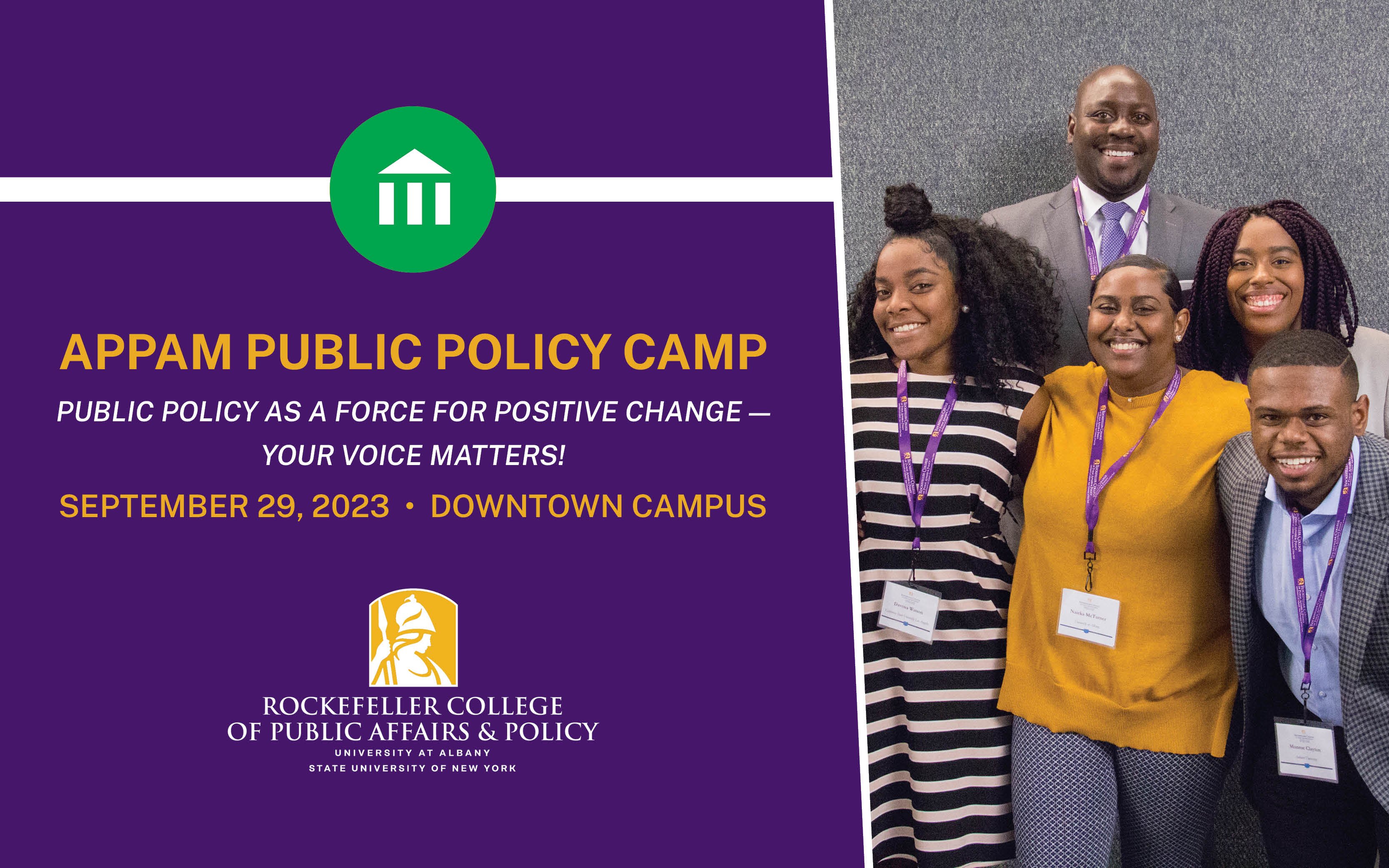 Rockefeller College to Host APPAM Public Policy Camp | University at Albany