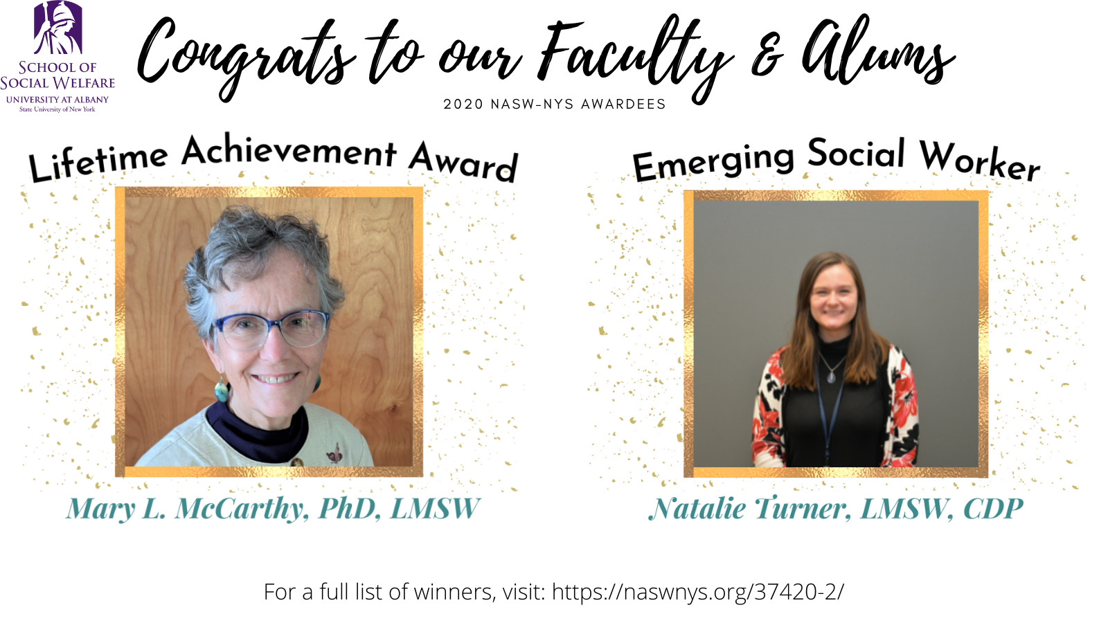 School of Social Welfare Wins Two NASW Awards | University at Albany